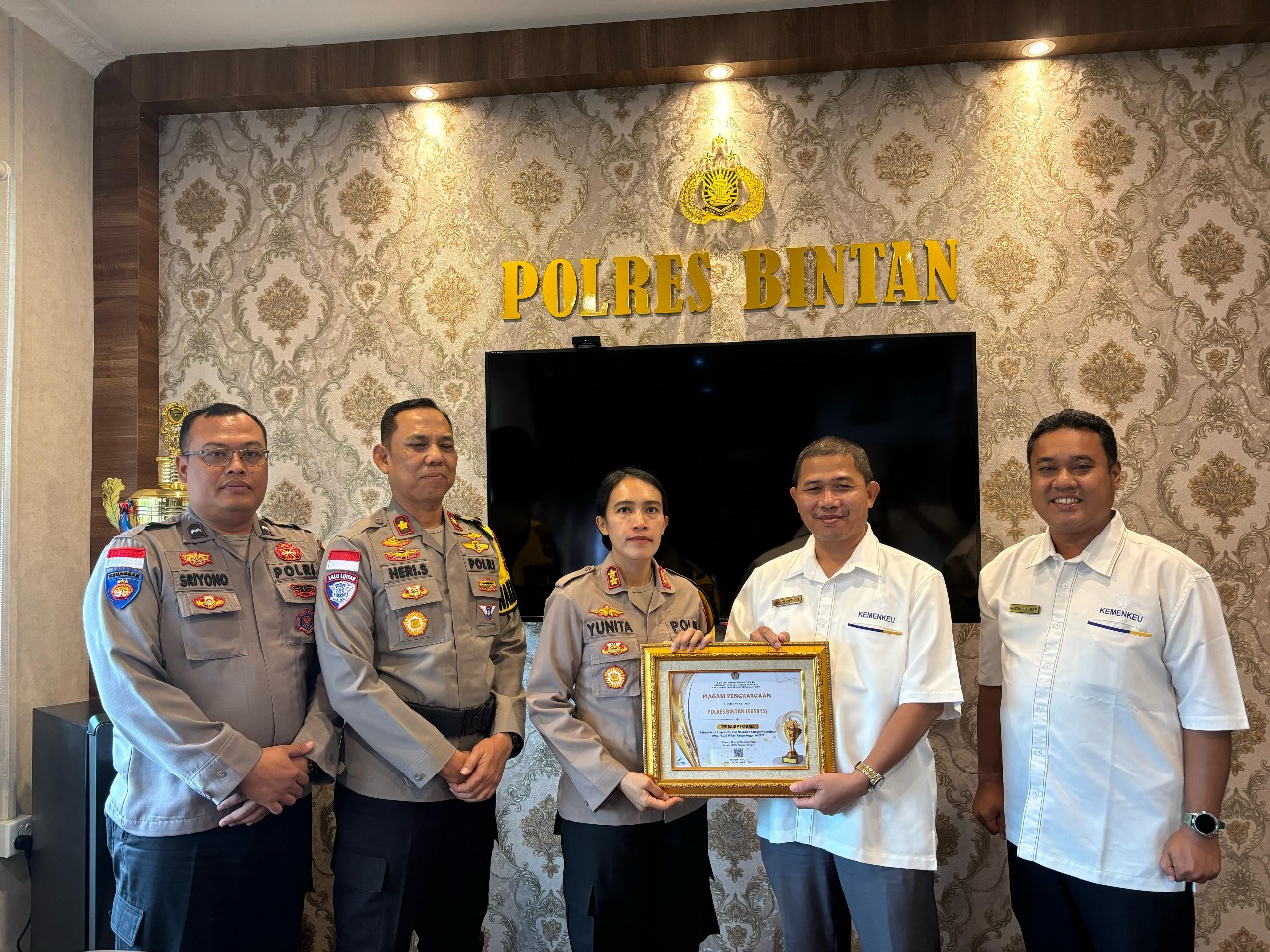 Polres Bintan meraih Satker terbaik Periode Tahun 2024 oleh KPPN ...